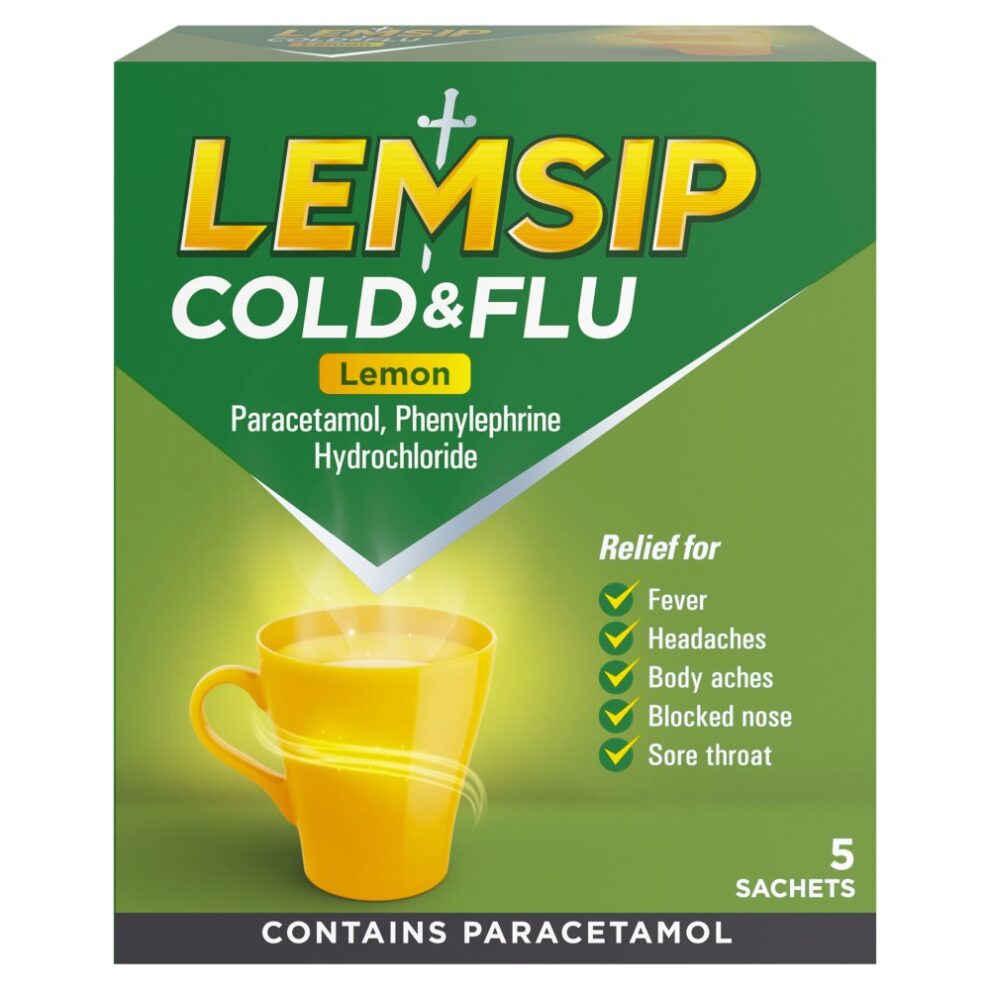 Lemsip Lemon Cold & Flu Sachets (650mg/10mg) | Family Chemist